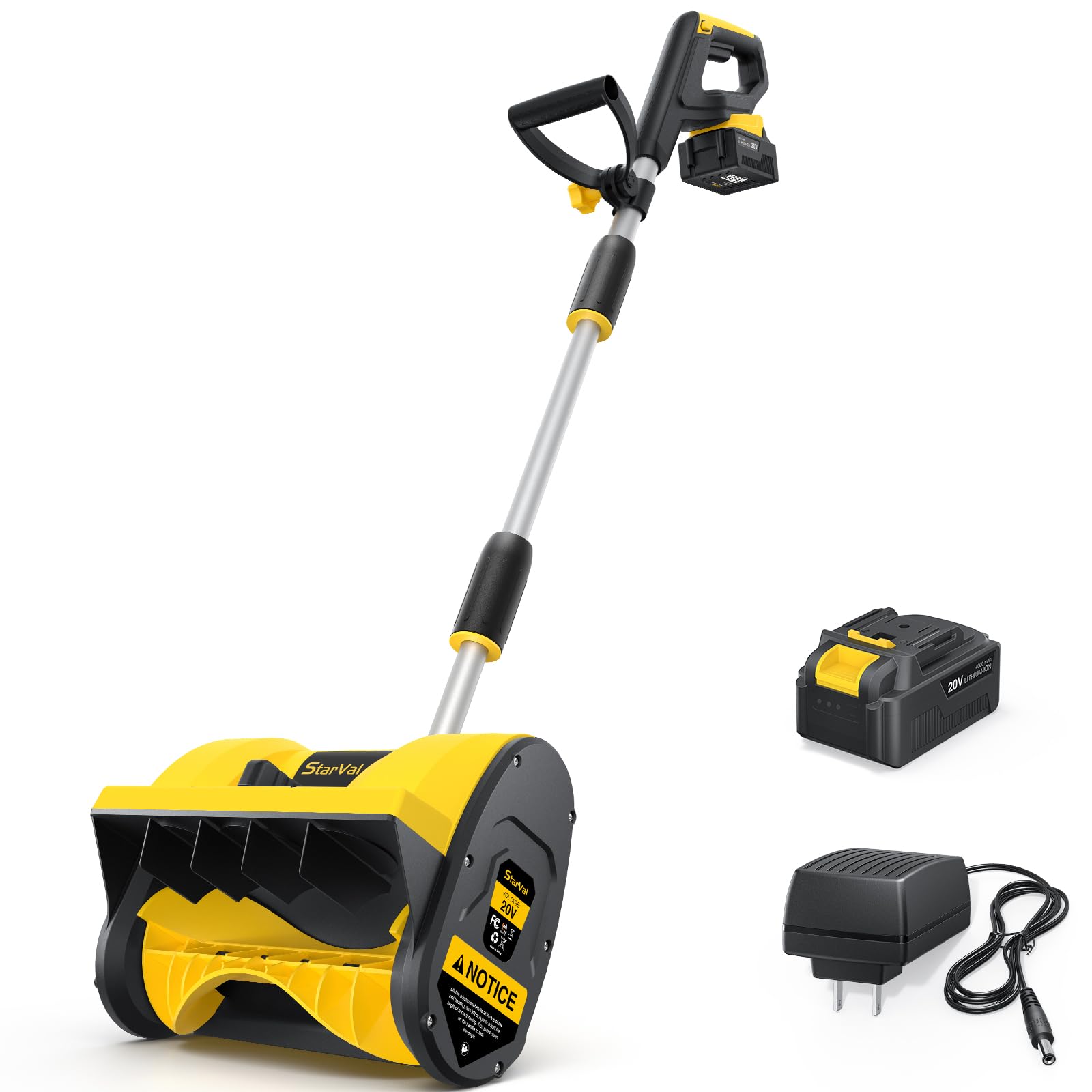 Pelle à neige électrique sans fil de 30,5 cm avec plaque directionnelle ...