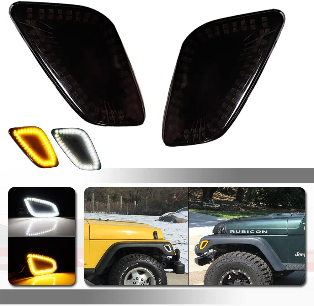 Amazon.com: CAFOPAR Brighter TJ LED Turn Signal Lights Kits Side Marker ...