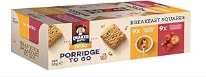 Quaker Oats Porridge To Go Breakfast Squares 2 Variety Pack - 9 Golden ...