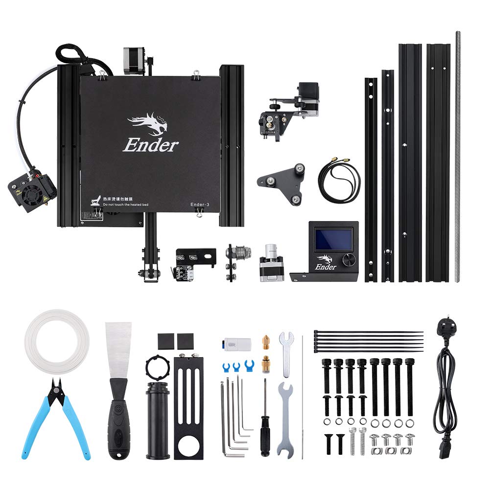 Creality Ender 3 3D Printer, Upgraded V-shape with POM Wheels, MK8 ...