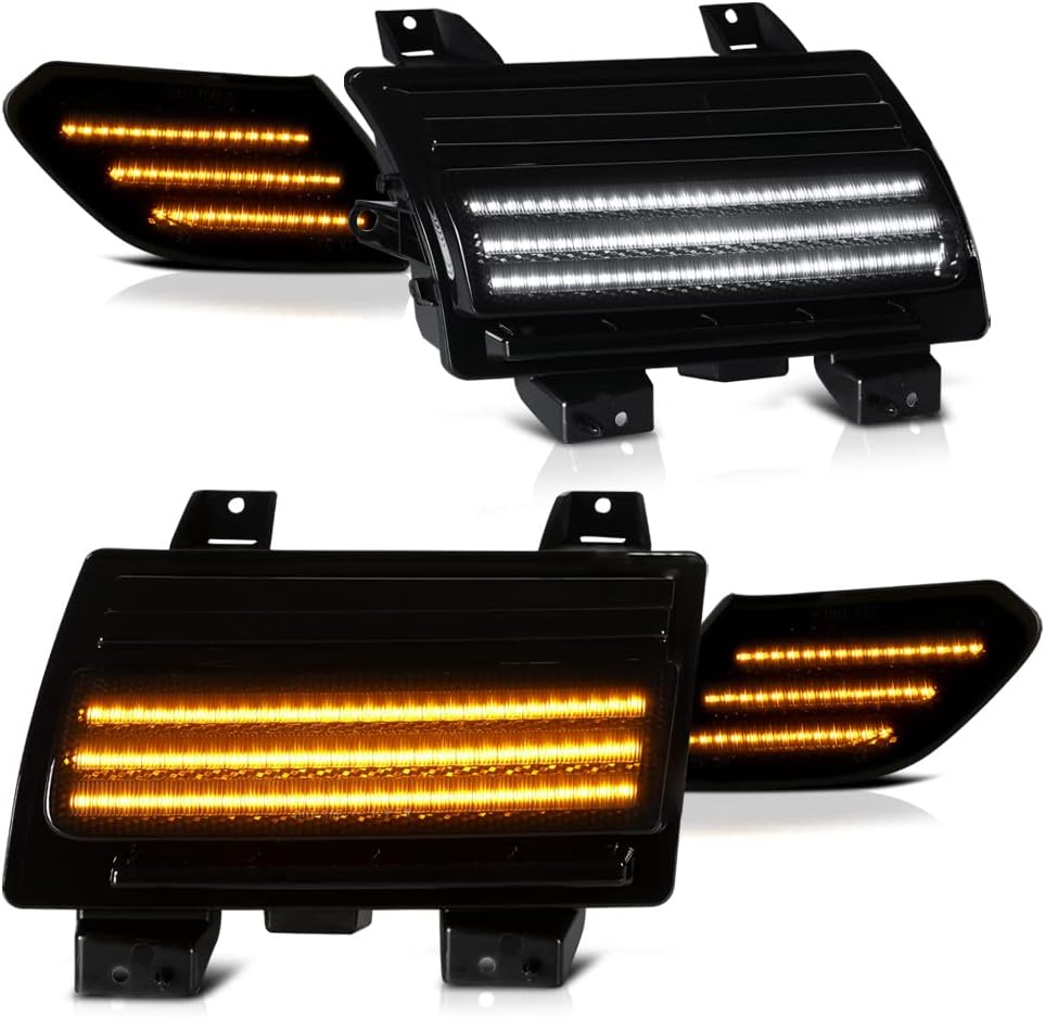 Amazon.com: VIPMOTOZ Sequential Full LED Switchback Smoked Tinted Turn ...