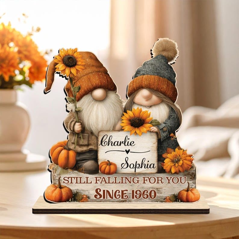 Amazon.com: Growing Old Together Figurines Custom Wooden Plaques ...