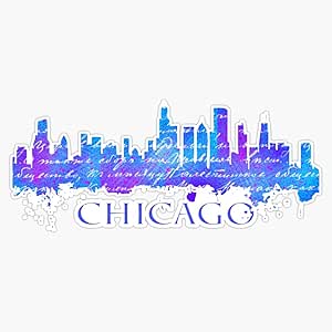 Amazon.com: BZ Trading Chicago Skyline Vinyl Decal Wall Laptop Bumper ...