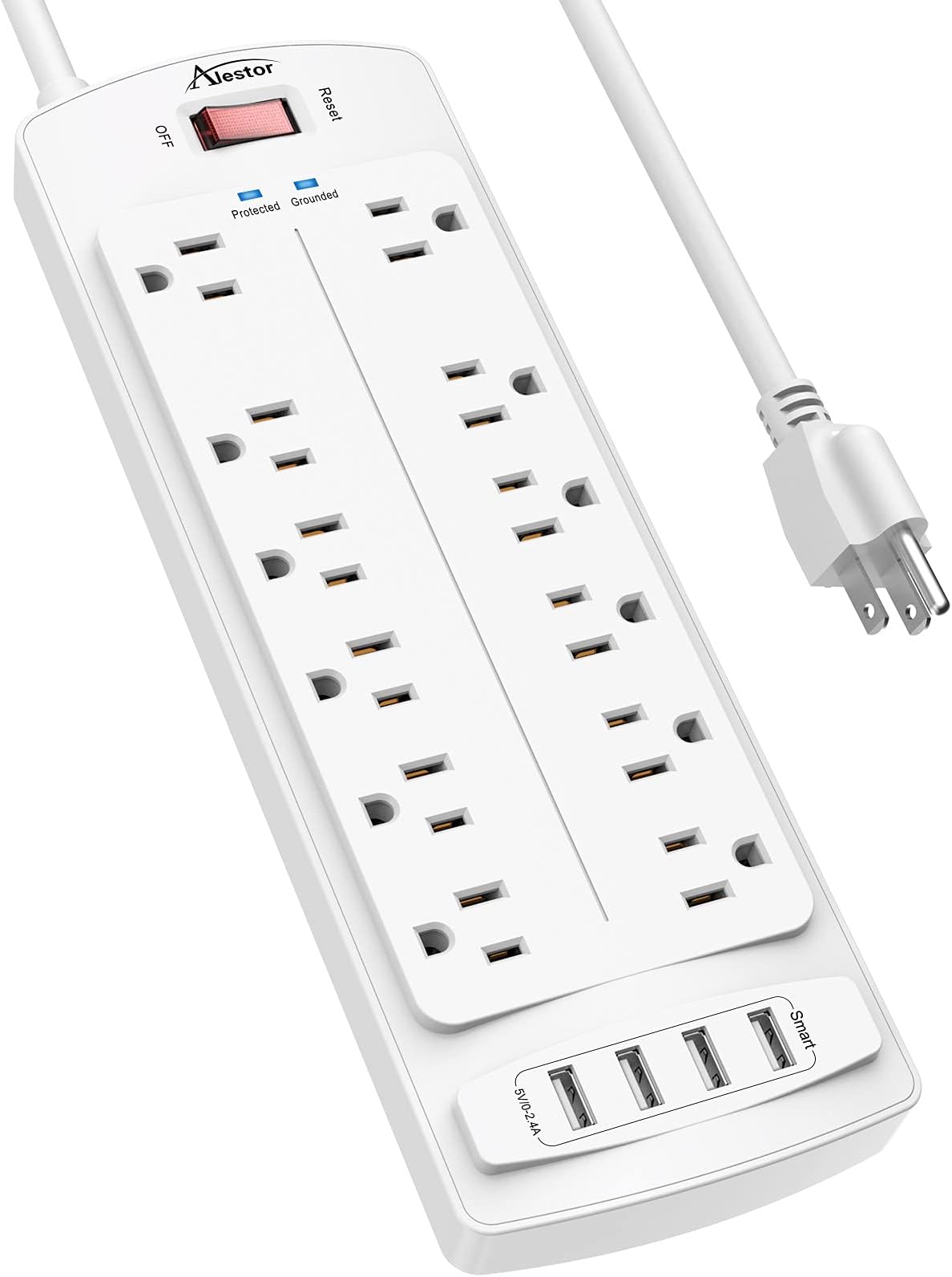 Amazon.com: 15FT Extension Cord - Surge Protector Power Strip, Addtam ...