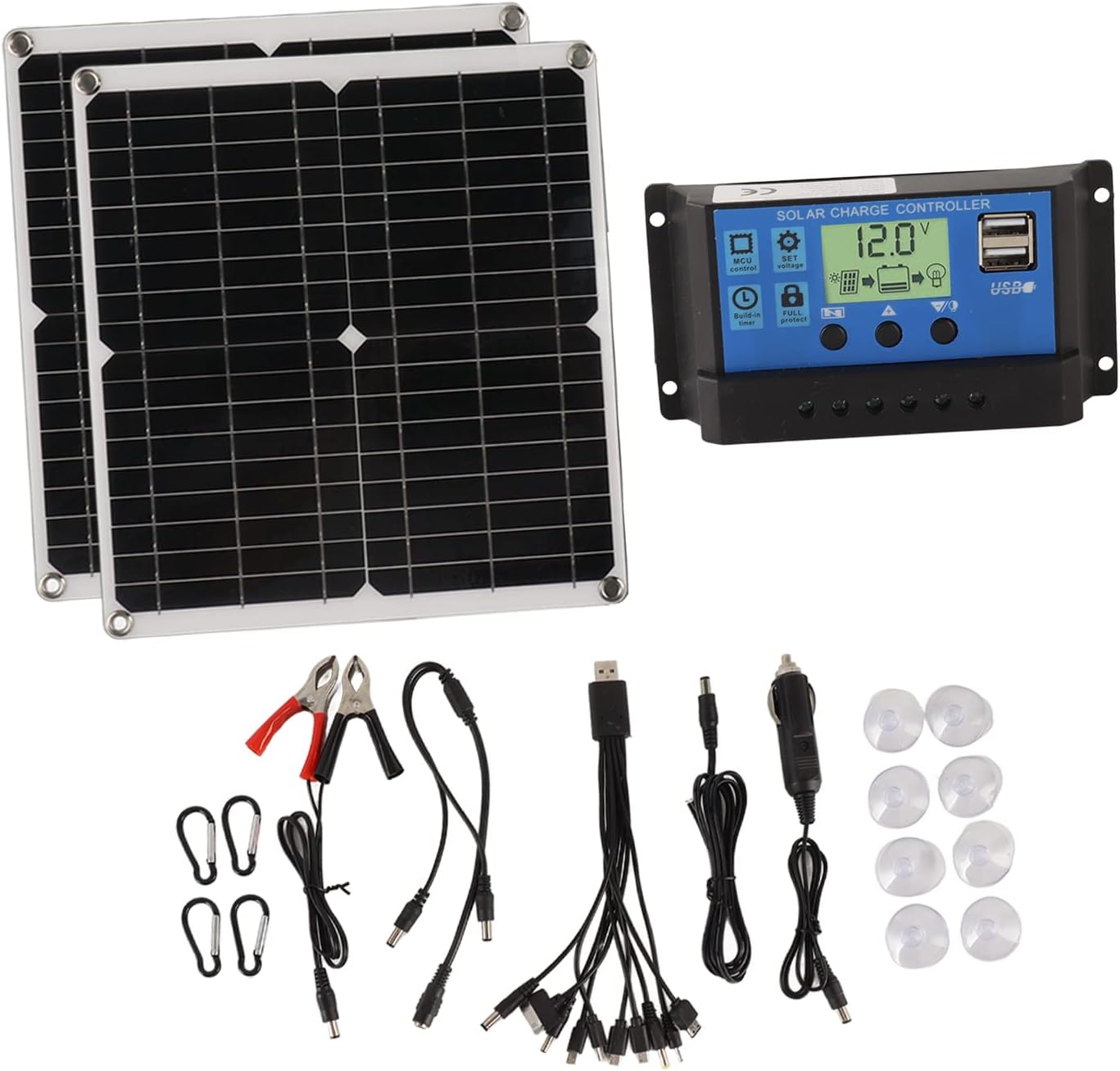 Generic Solar Panel Kit, 50W Portable Solar Panel with 60A Solar ...