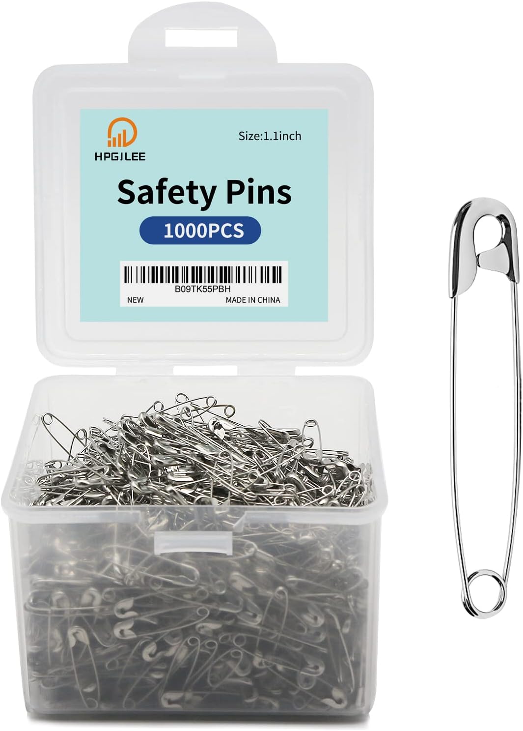 Amazon.com: Safety Pin Size 1 Closed 1 inch Long 1440 Count Industrial ...