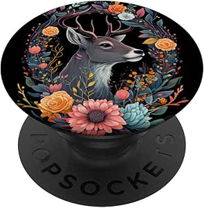 Amazon.com: Cottagecore Floral Deer Cute Woodland Aesthetic PopSockets Swappable PopGrip : Cell ...