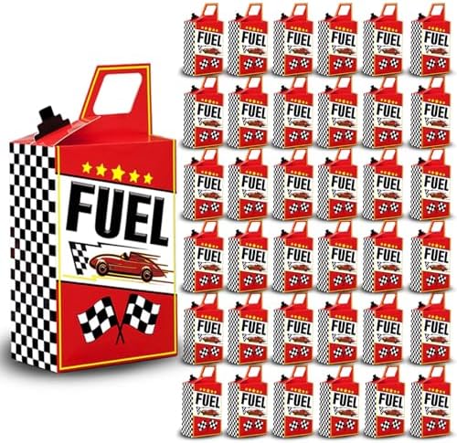 Amazon.com: 8HREST 36PCS Race Car Fuel Can Treat Boxes Racing Birthday ...