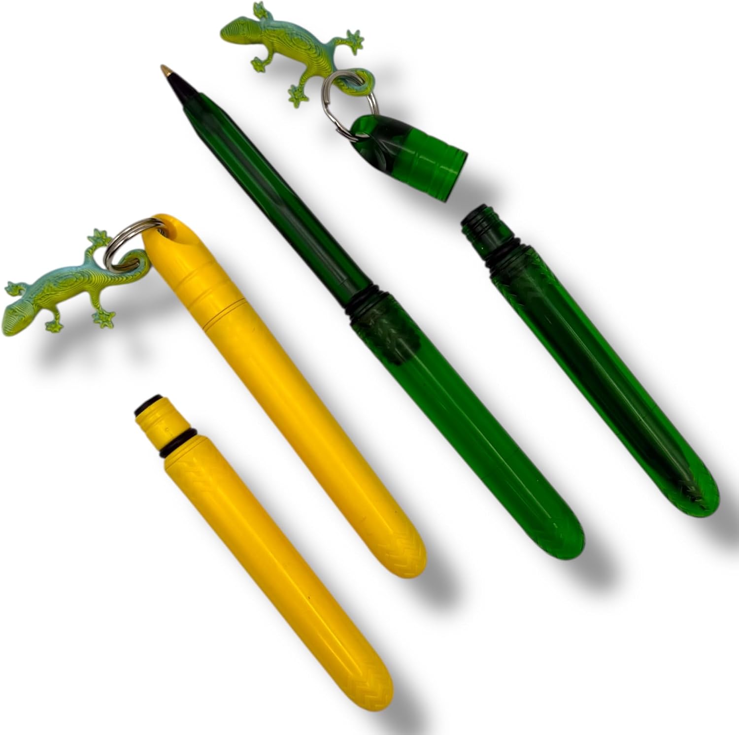 Amazon.com : Pokka 4-Pack Pens with 2 Keychain Attachments & Gecko ...