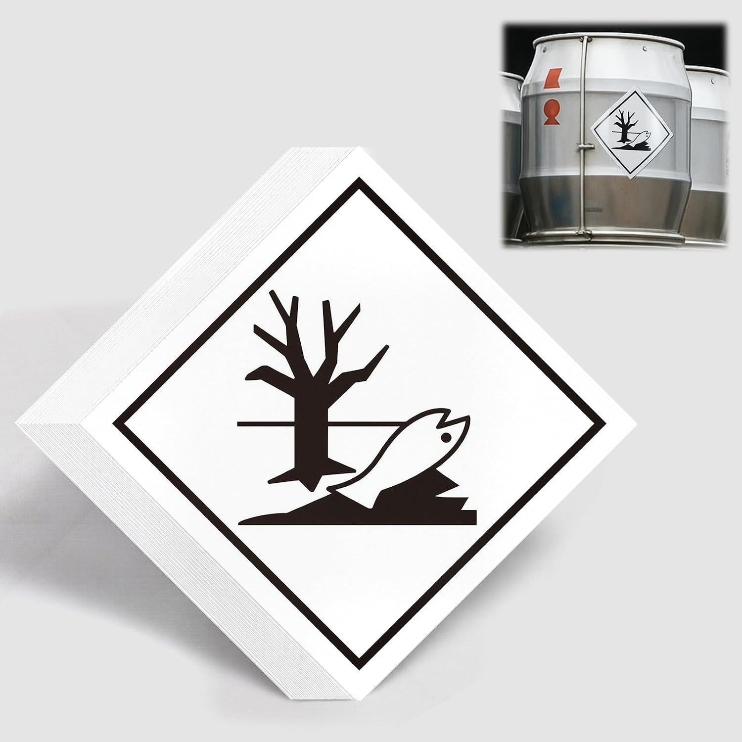 BrightRow 25 Pcs Marine Pollutant Marking Placard - 10.75" x 10.75 ...
