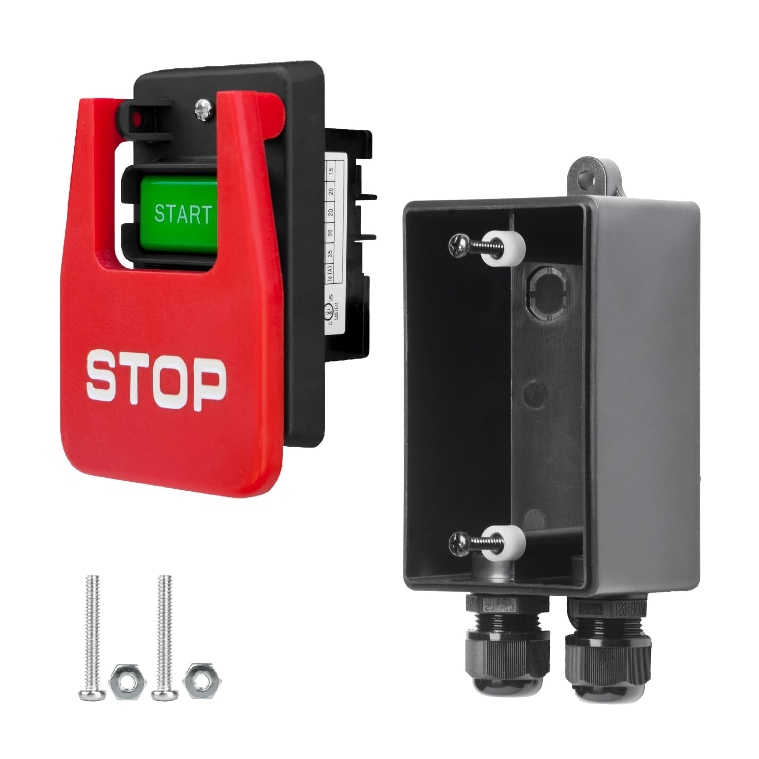 POWERTEC 72251 120V/230V Dual Voltage Paddle Switch w/Deep Switch Box ...