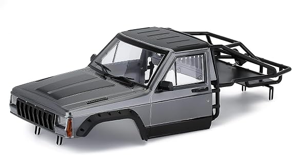 Amazon.com: WONFAST Hard Plastic RC Crawler Body Cab & Back-Half Cage ...