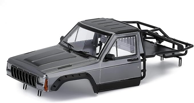 Amazon.com: WONFAST Hard Plastic RC Crawler Body Cab & Back-Half Cage ...