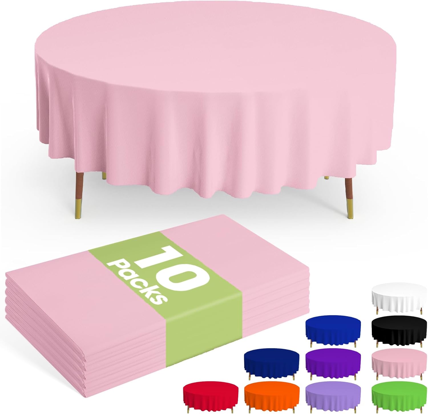 Amazon.com: Pureegg Plastic Table Cloth Disposable - 10 Pack ...