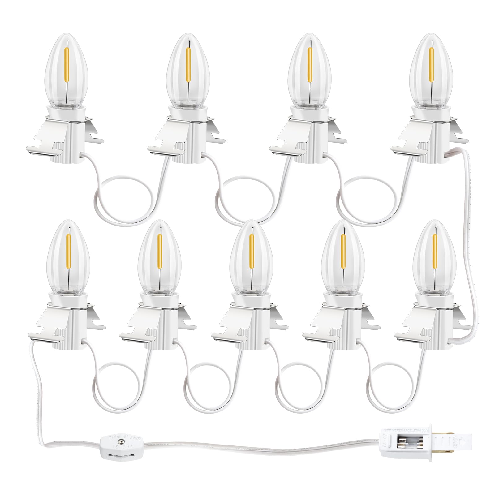 kzfuli Christmas Village Blow Molded Light Cord, Christmas Village ...