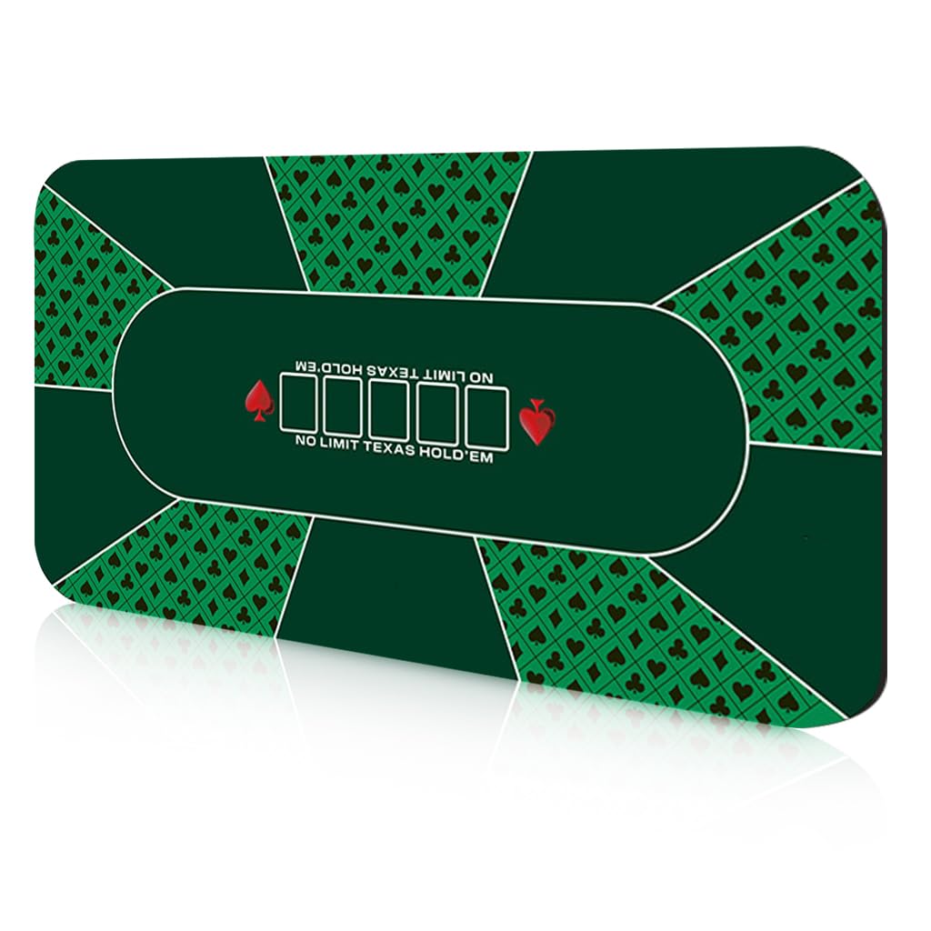 HASTHIP® 1800 * 900 * 2mm Poker Mat, 8 Players Poker Rubber Mat Poker ...