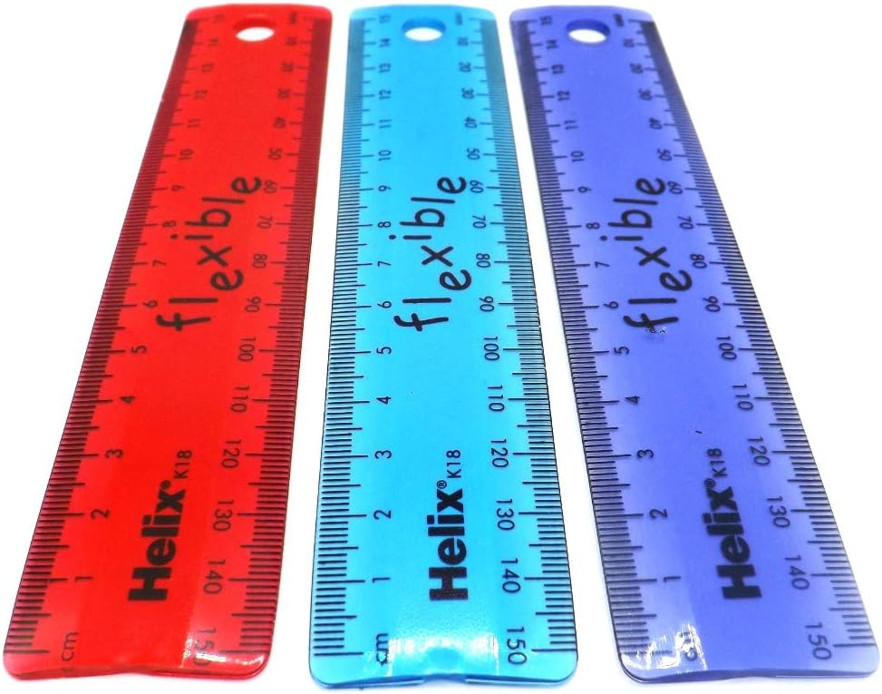 Helix Ruler 15cm Flexible - Color: Assorted : Amazon.co.uk: Stationery ...