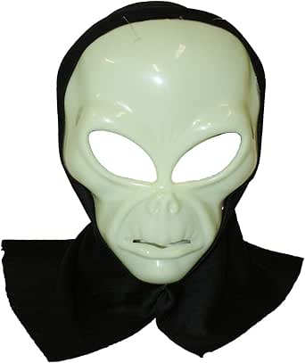 Amazon.com: Glow in The Dark Alien Mask Black : Clothing, Shoes & Jewelry