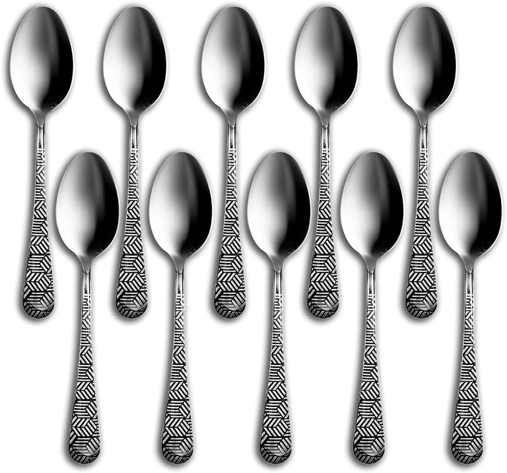 Amazon.com: Spoon Set Stainless Steel Soup Spoons Dining Spoons Mirror ...