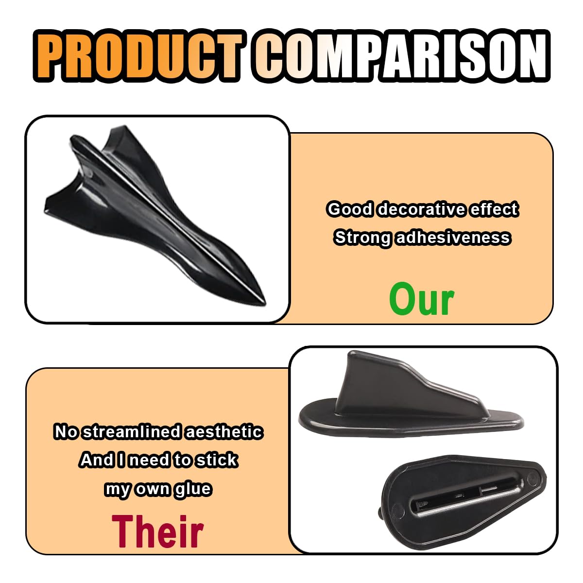 Shark Ta 10Pcs Air Diffuser Spoiler Roof Top Wing Vortex Generator ...