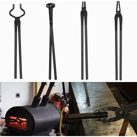 Amazon.com: Yoursme Knife Making Tongs Set Blacksmith Bladesmith Tong ...