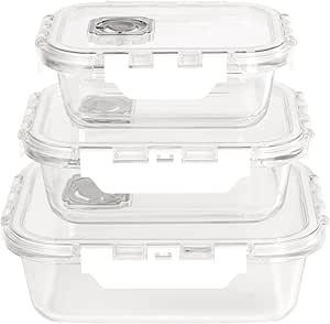 Amazon.com: LIUYWYHCF Extra Large Glass Storage/Baking Containers with ...