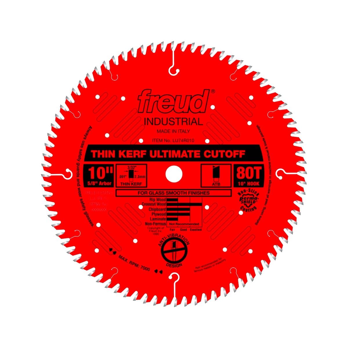 Freud 10" x 80T Thin Kerf Ultimate Cut-Off Blade (LU74R010) : Amazon.in ...