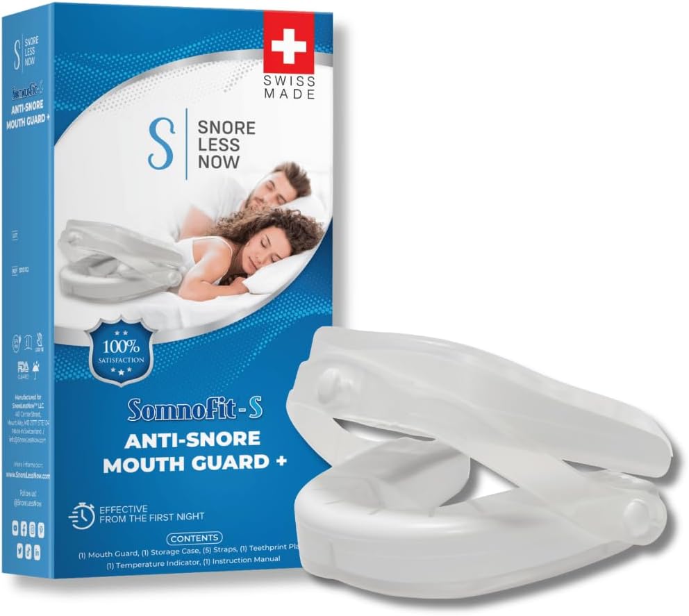 Somnofit-S Anti-Snore Mouth Guard+ by SnoreLessNow | FDA-Cleared Anti-Snoring Mouthpiece | Mouth ...