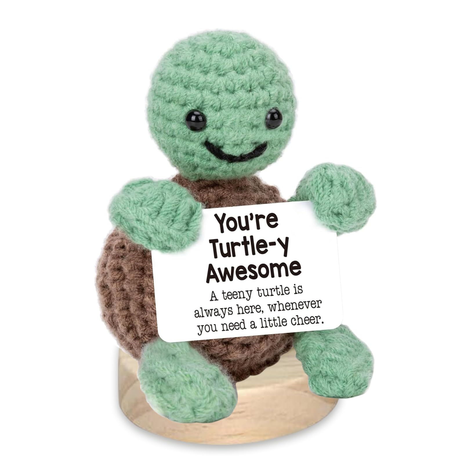 Funny Gift Positive Turtle, Emotional Support Plush Animals with Card ...