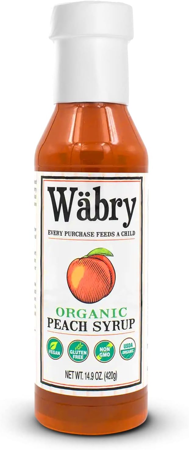 Amazon.com: Wäbry Organic Peach Syrup – 14.9oz (420g), Natural Fruit ...