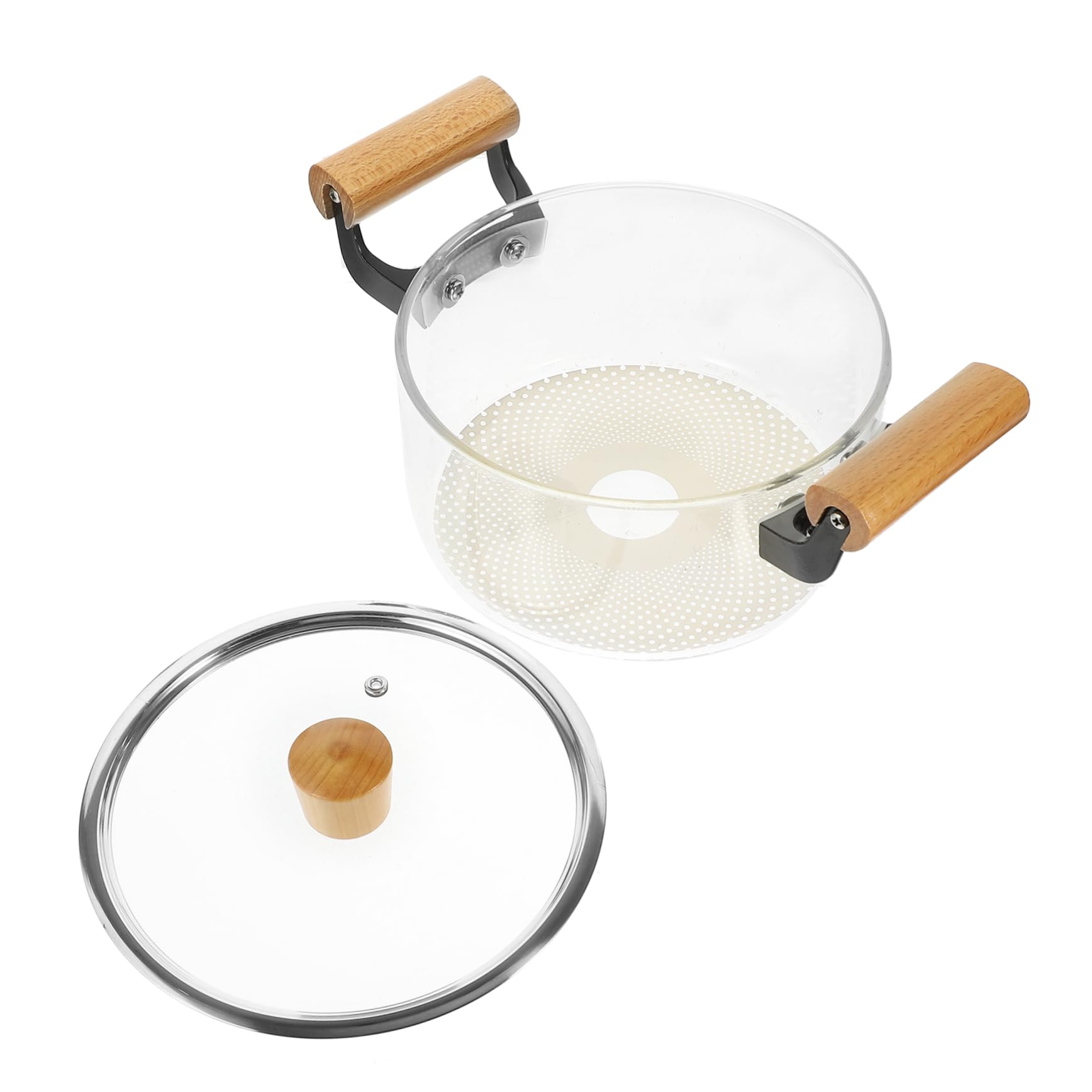 Amazon｜Cabilock ガラスポット Ihスープポット 透明なスープポット ガラス製コンロポット ガラスストックポット ヌードルポット 煮る鍋 スープボウル ガラスのスープポット ...