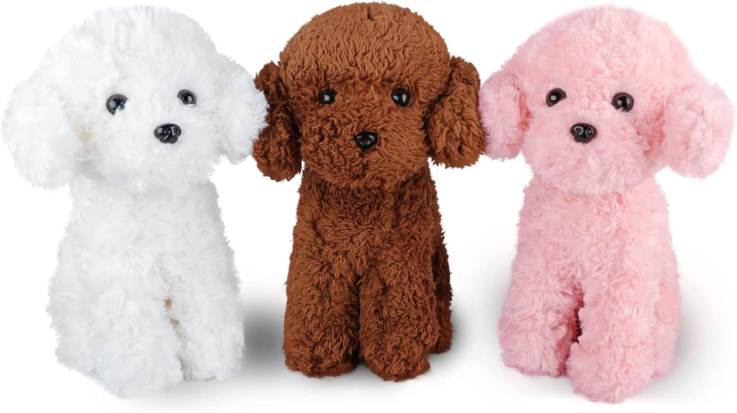 Amazon.com: WEIGEDU Adorable Fluffy Toy Poodle Stuffed Animals ...