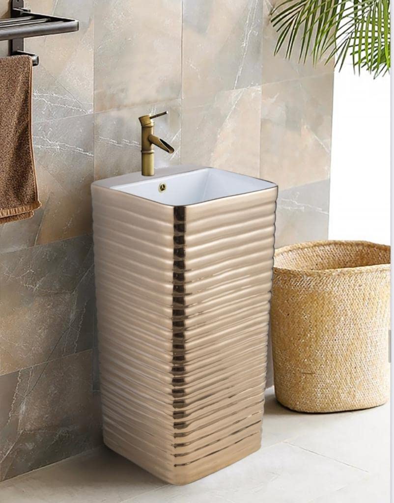 Nexa Bathware Ceramic Pedestal Wash Basin Free Standing Wash Basin ...