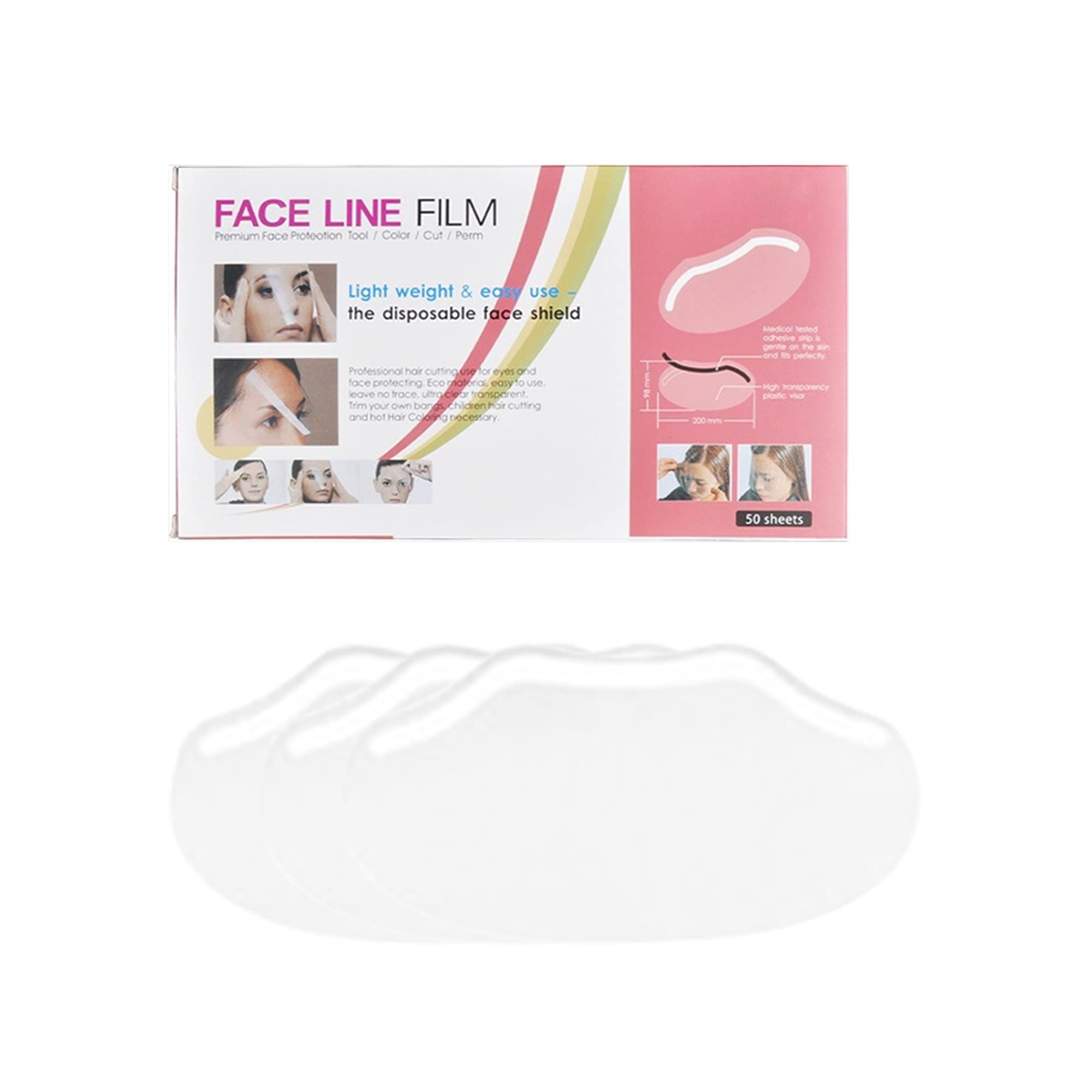 Disposable Face Shield Shower Eye Protector 50Pcs Transparent Hairspray ...