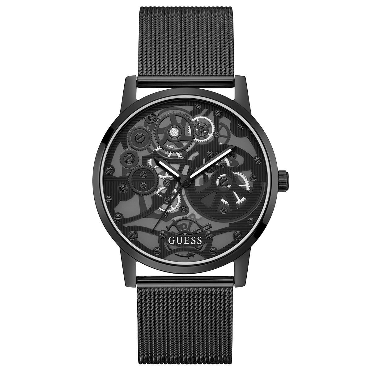 Buy Guess Gadget Collection 3 Hand Mens Analog Black Dial Coloured ...