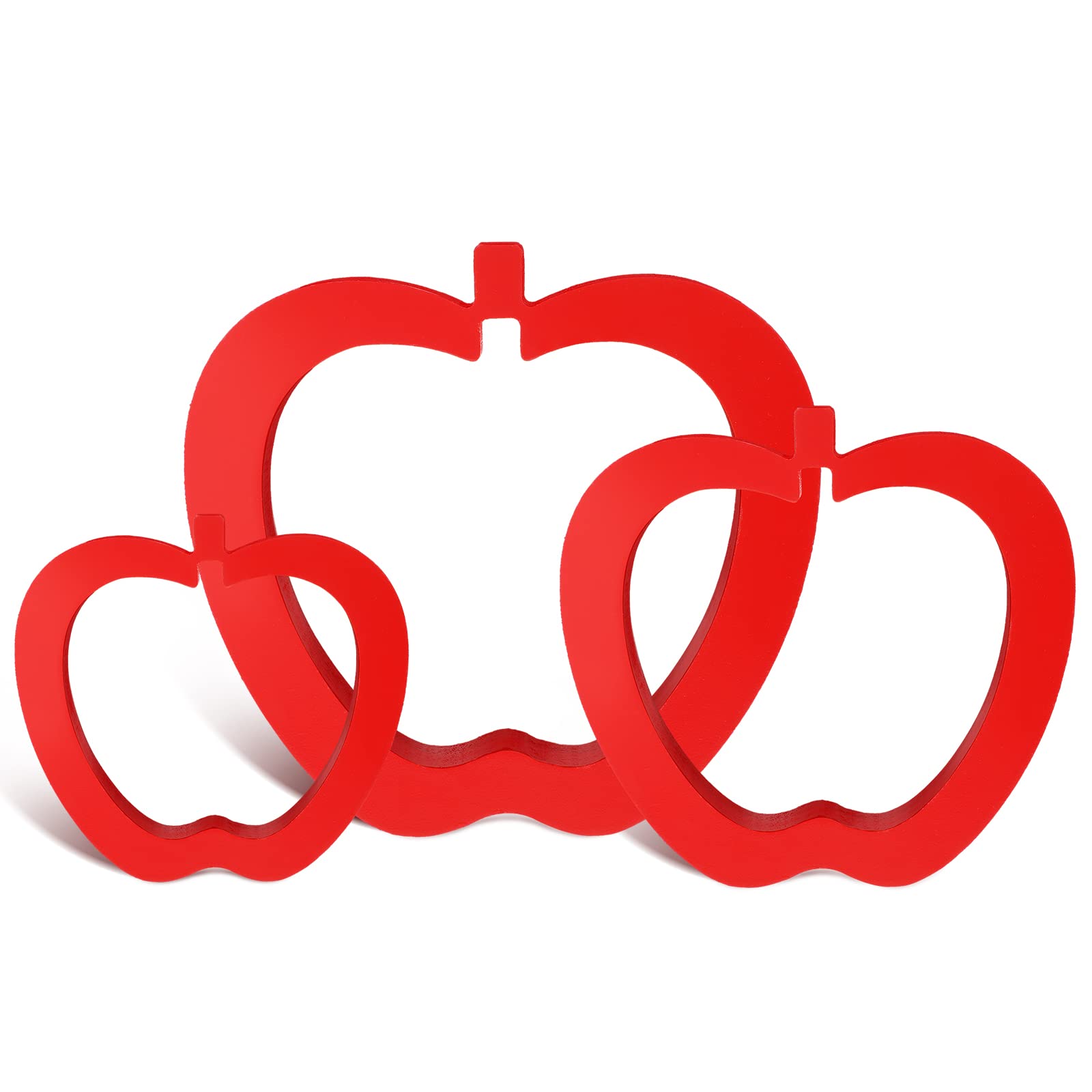 Buy 3 Pieces Back to School Decorations Apple Shaped Table Centerpieces ...