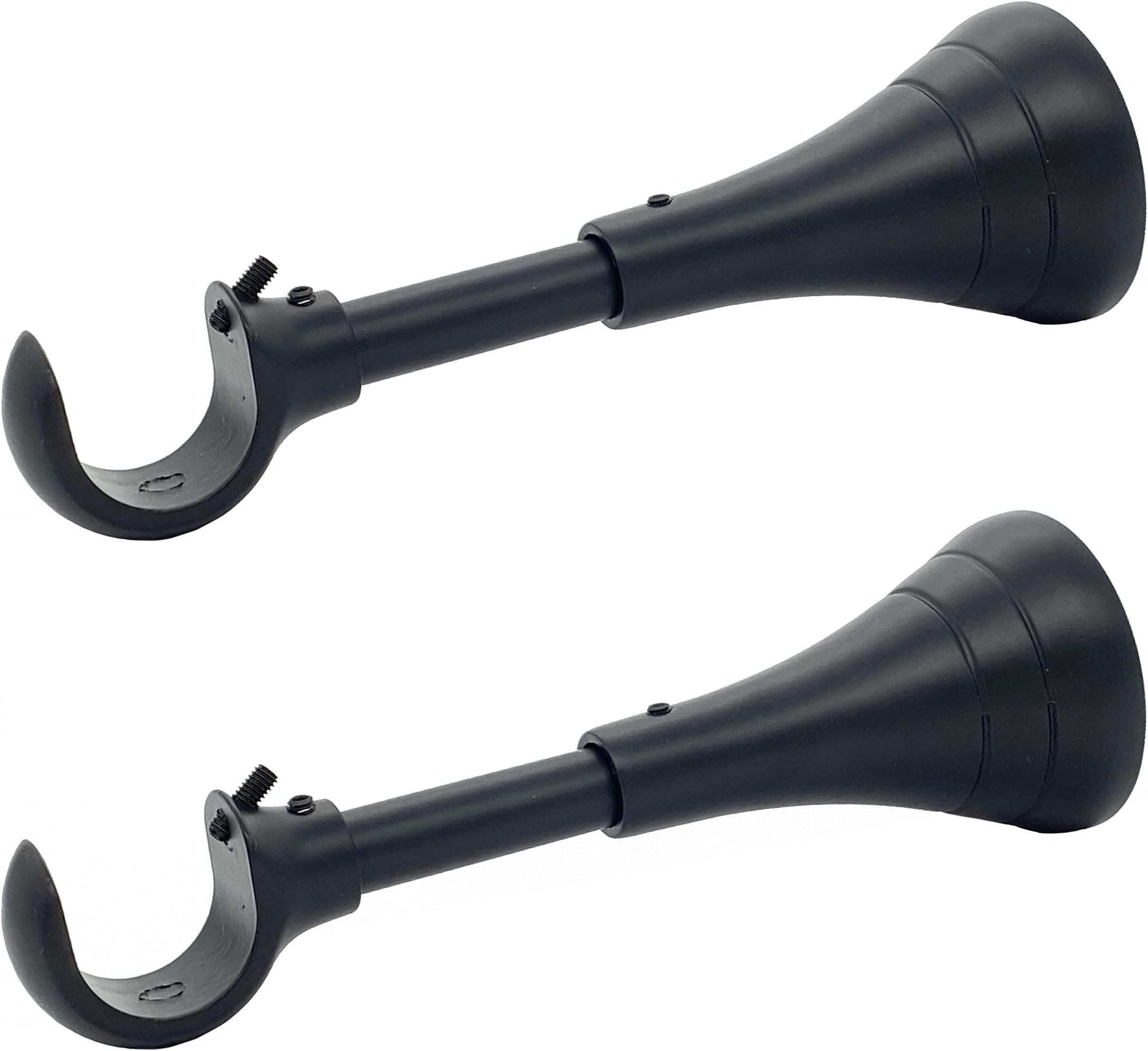 Amazon.com: gb Home Collection Adjustable Curtain Rod Brackets, Black ...