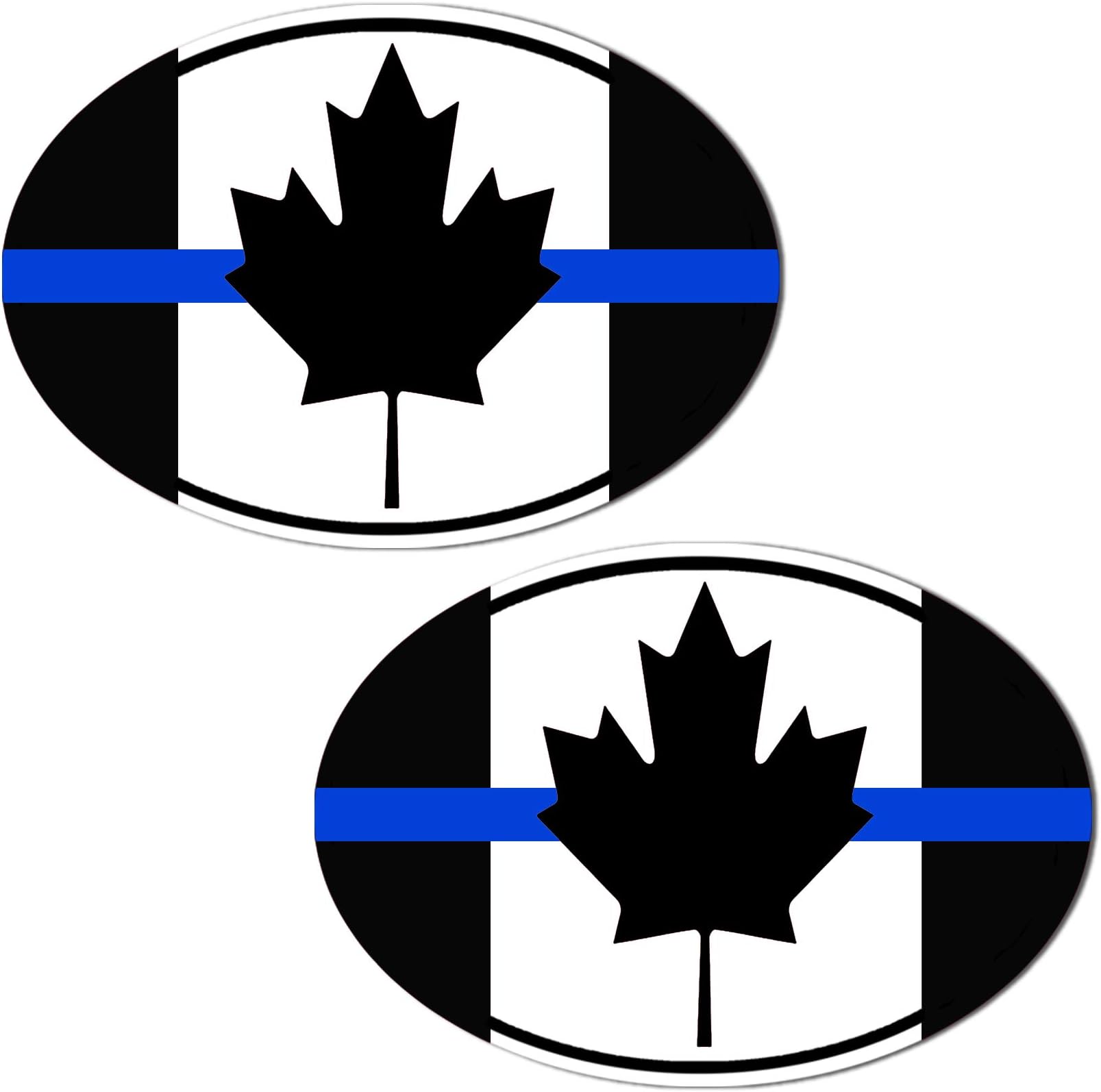2 x Canada Flag Thin Blue Line Stickers B 230, Decals, Magnets & Bumper ...