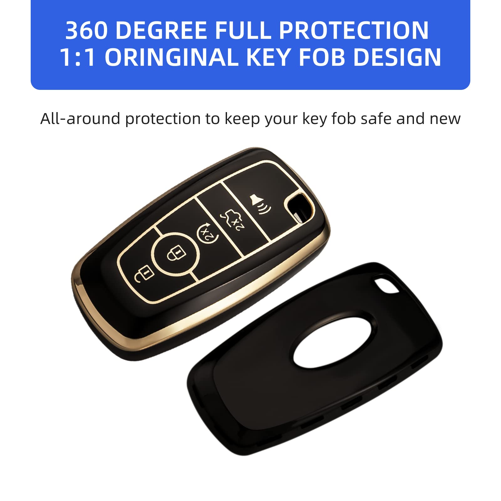Snapklik.com : OFFCURVE Key Fob Cover For Ford, Premium TPU Key Case ...