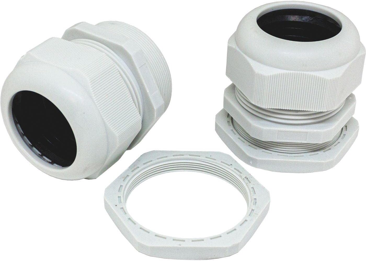 Lumonic 2x presse-étoupe M63 PG48 IP67 métrique d37-44mm I Passe-câble étanche en gris I Presse ...