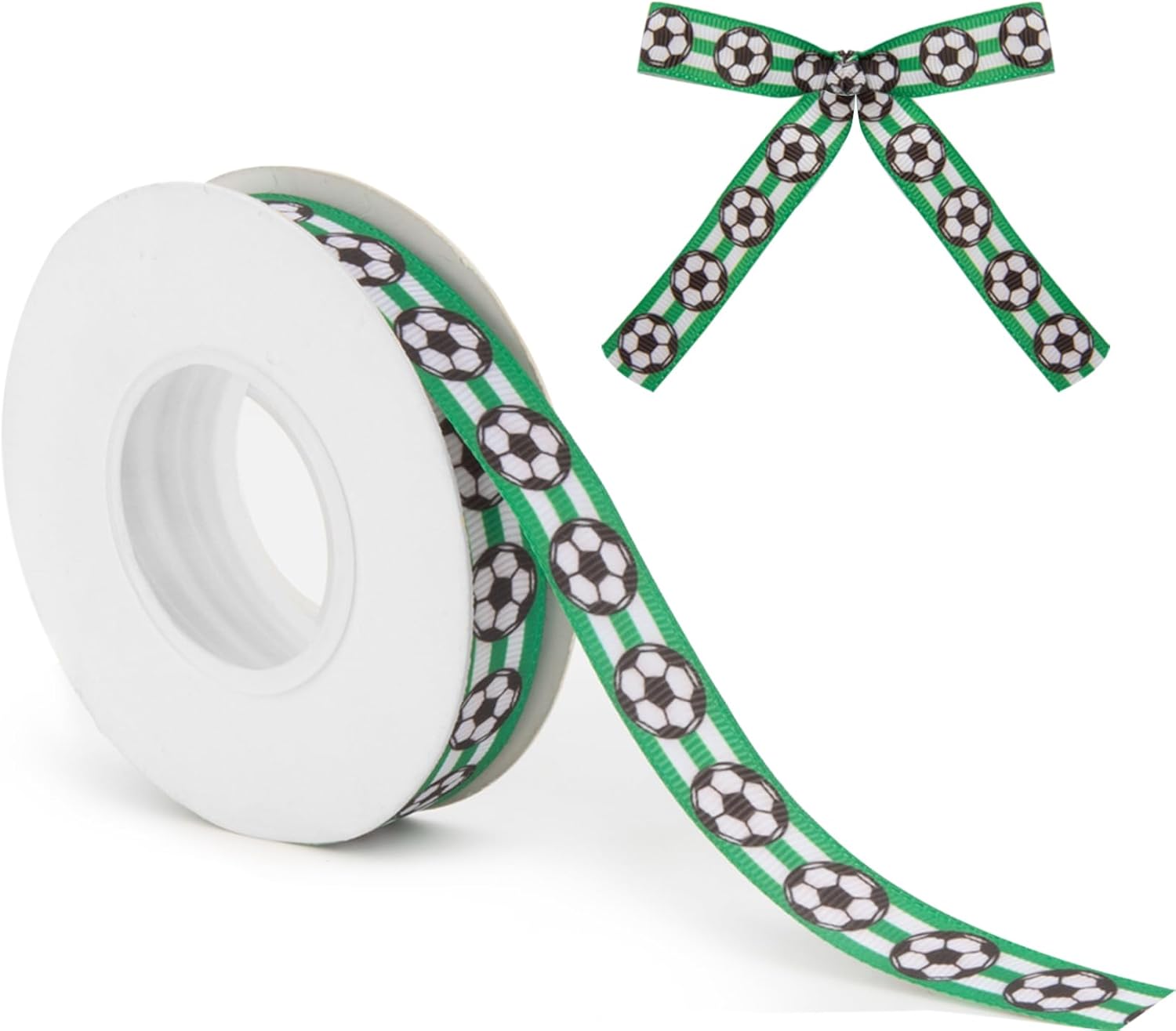 Amazon.com: Soccer Ribbon Green White Black Ribbon for Gift Wrapping 5/ ...