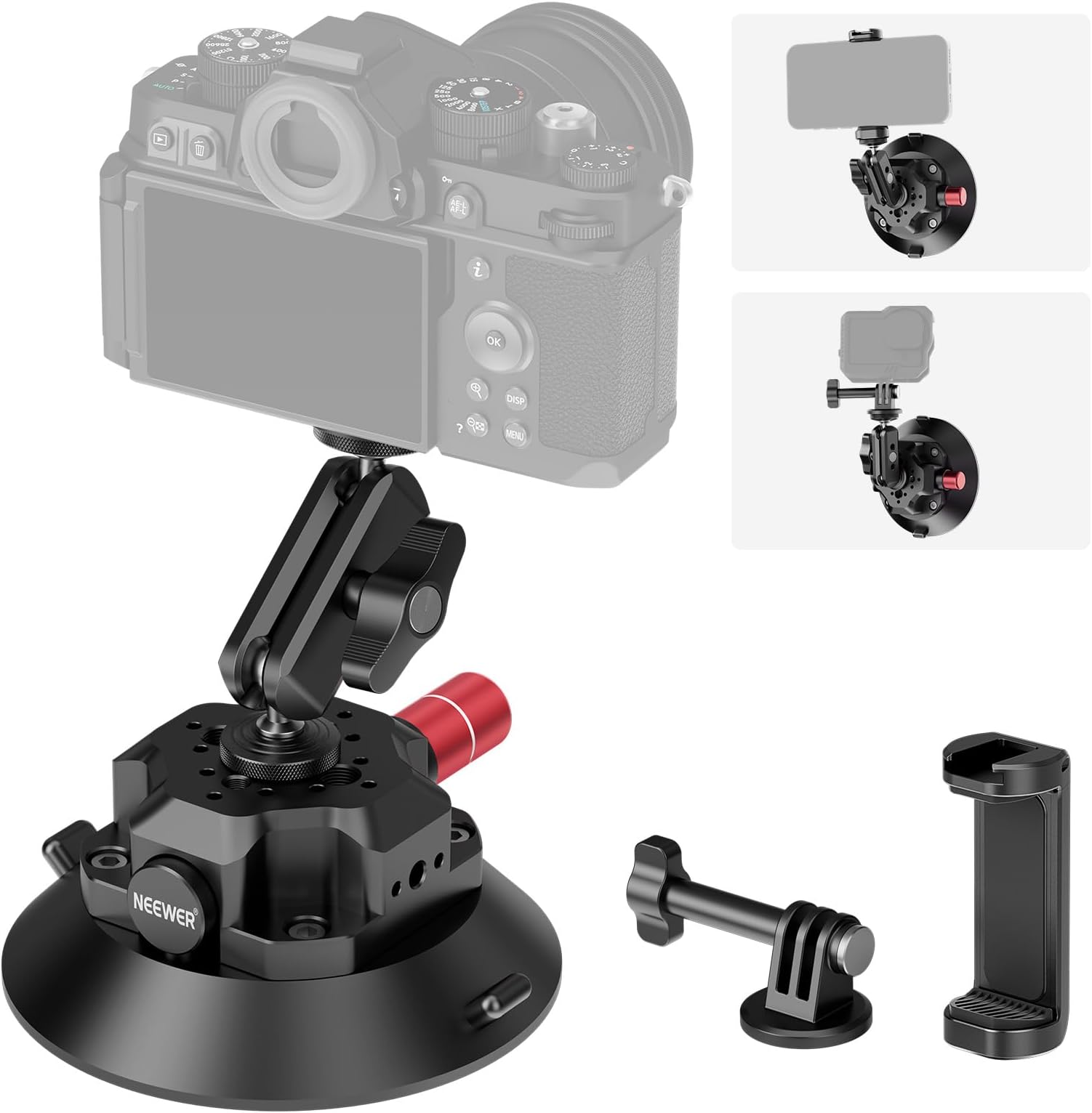 Amazon.com : ULANZI Select Camera Suction Cup Mount + Camera Clamp ...