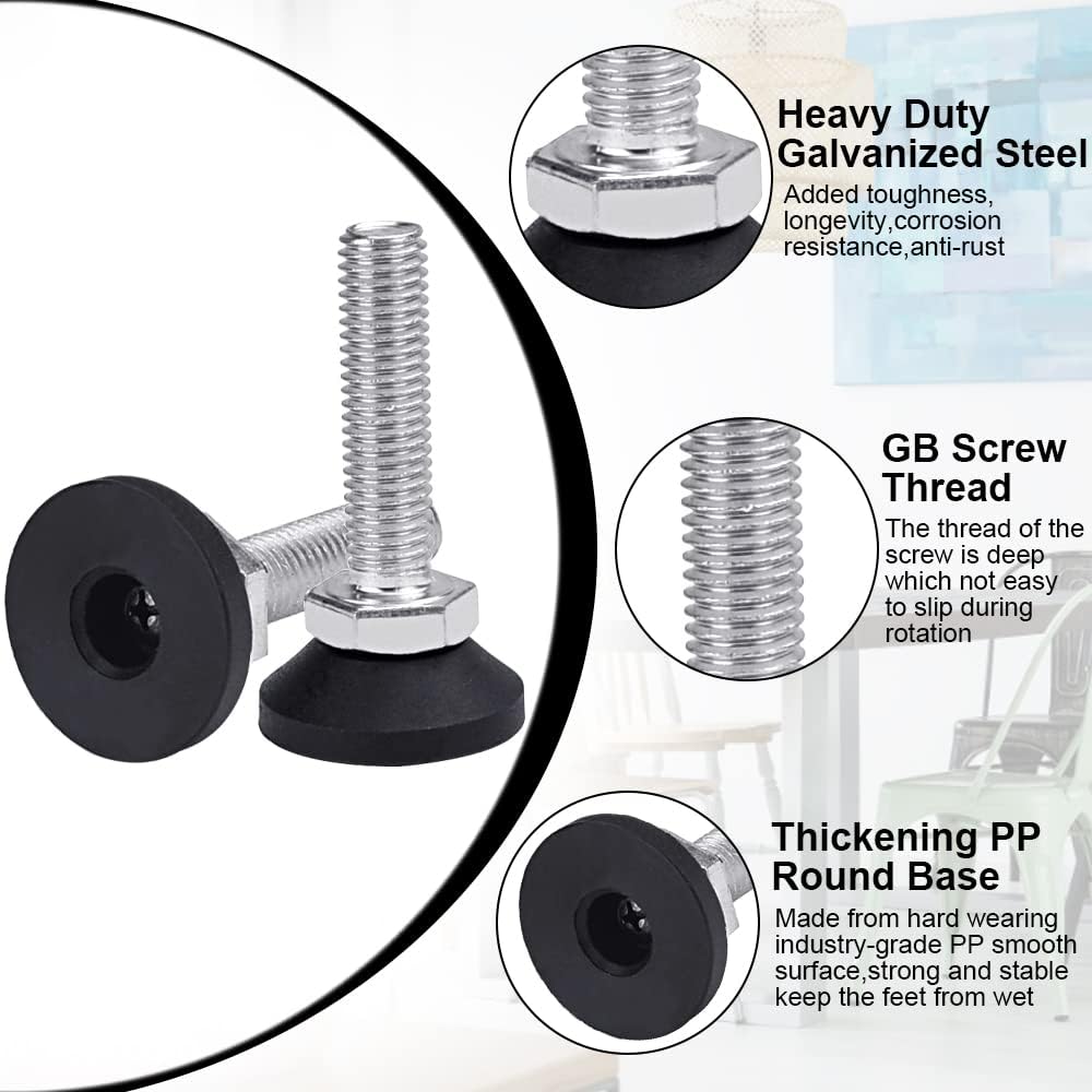 KBNIAN 10 Pcs Furniture Leveling Feet, M10*40mm Threaded Heavy Duty ...