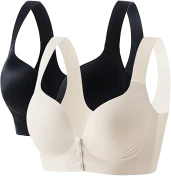 Pubyfun Front Button Lift Bra, BHs für ältere Frauen, ohne Bügel, volle ...