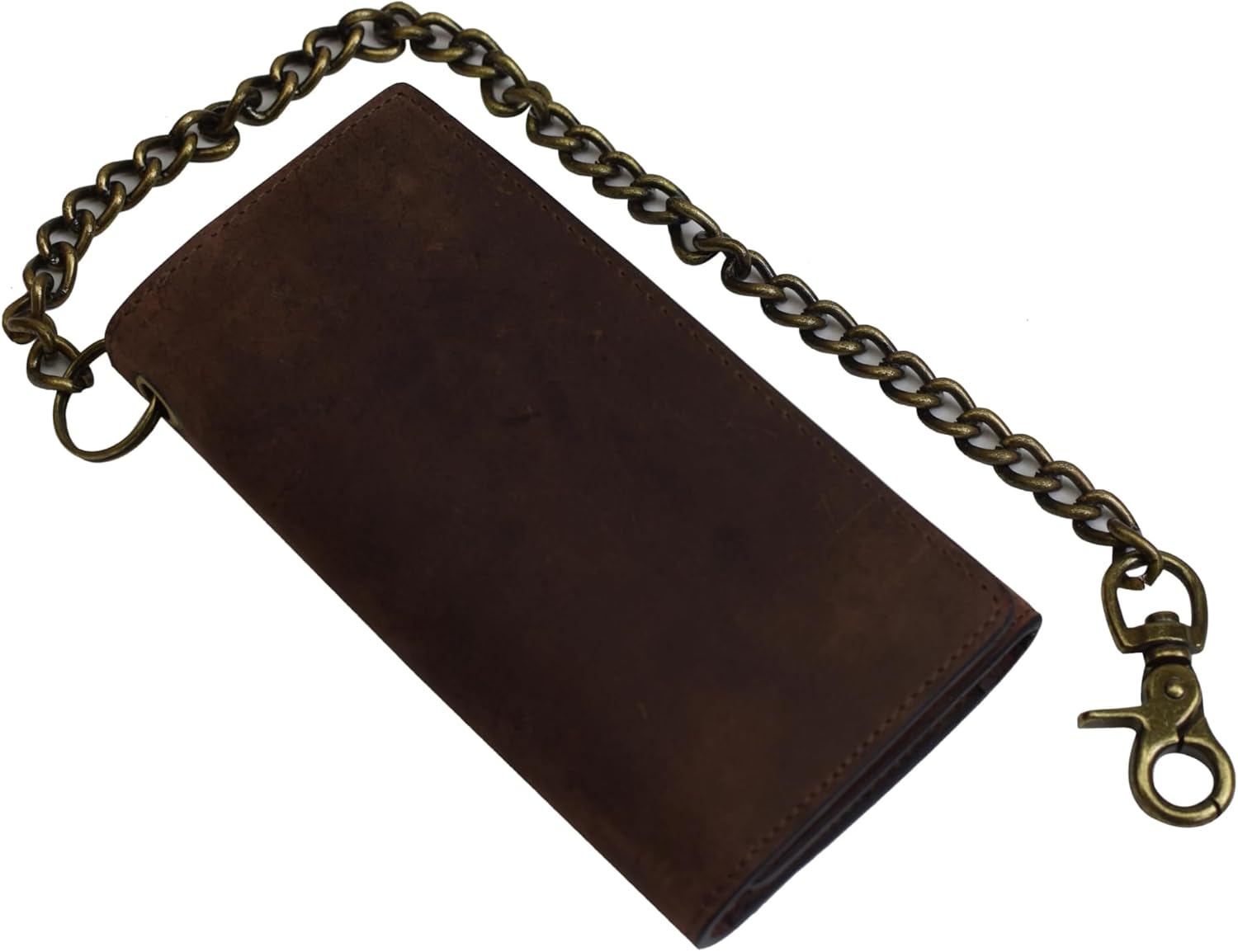 Amazon.com: Genuine Leather Long Wallet for Men's - Trifold & Check ...