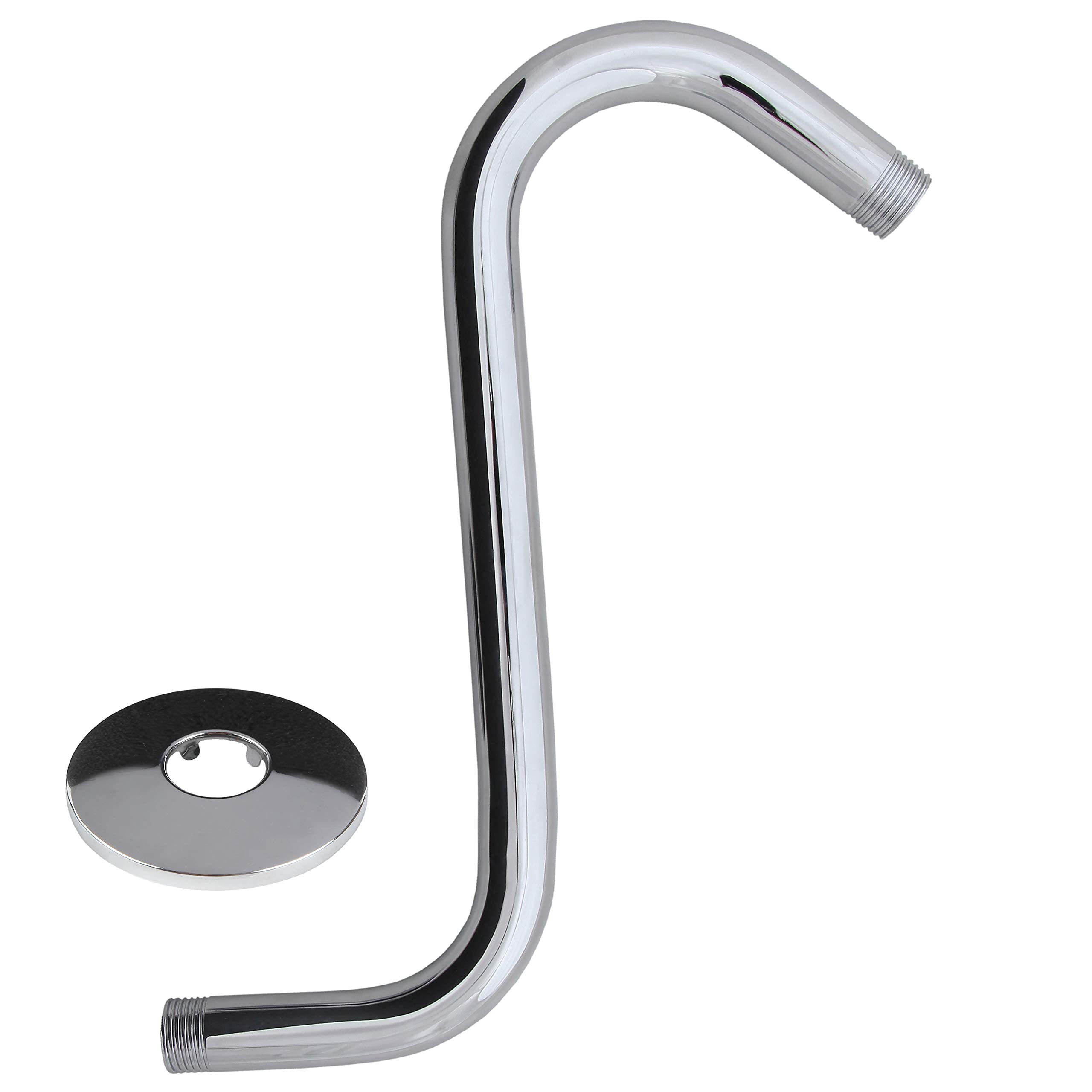 Shower Head Extension Arm With Flange S Shaped Shower Head Riser shower-head-extension-arm-with-flange-s-shaped-shower-head-riser