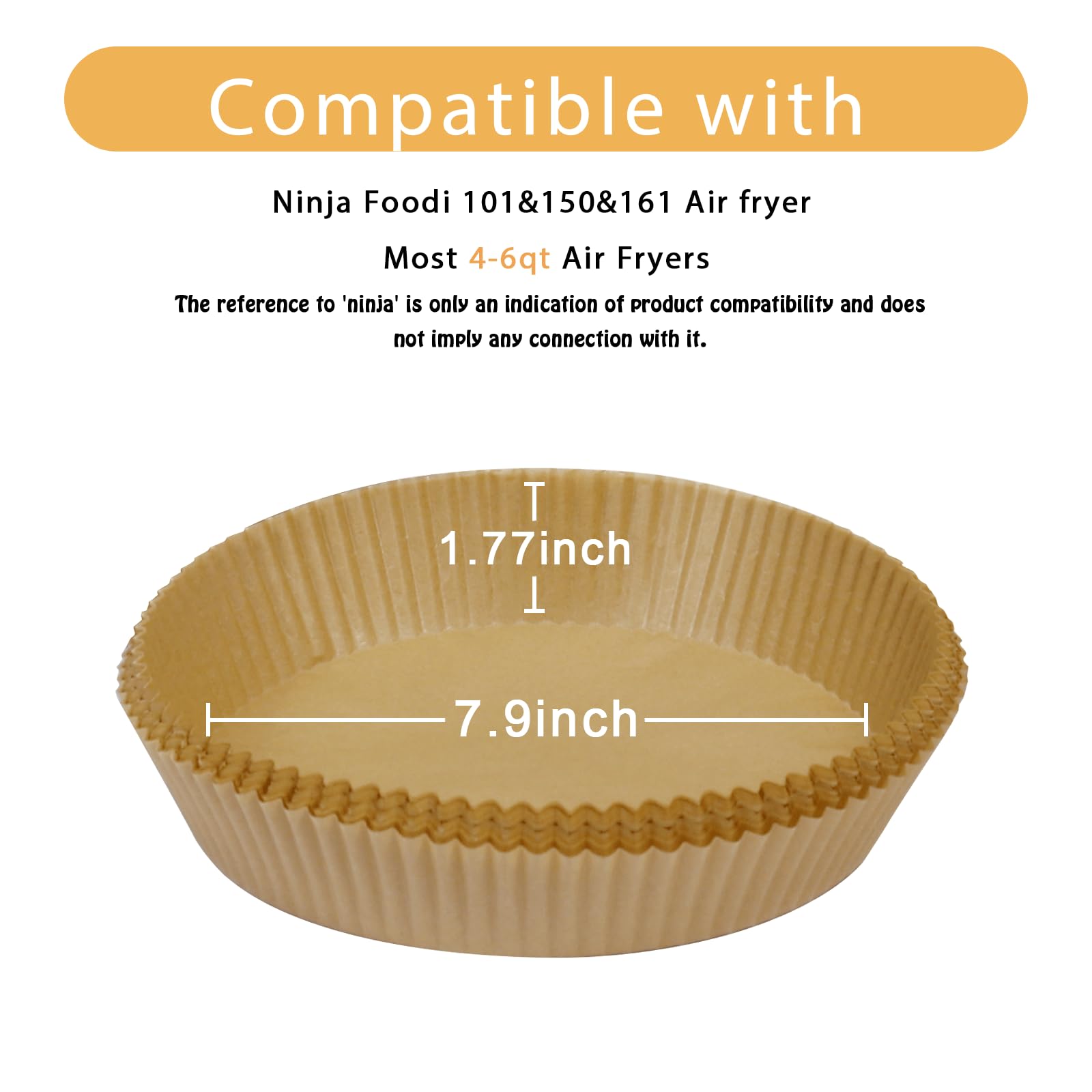 Snapklik.com : 200 Pcs Air Fryer Liners - Disposable Parchment Paper ...