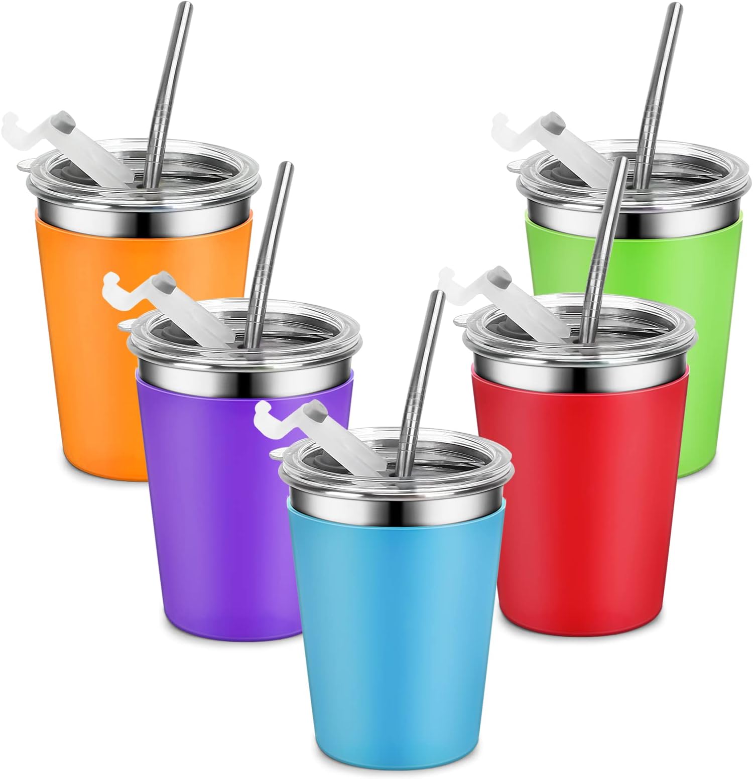 Amazon.com | FECBK 3oz Mini Tumbler Shot Glass with Straw and Lid 12 ...