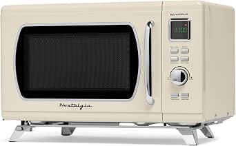 Amazon.com: Nostalgia Mid-Century Retro Countertop Microwave Oven ...