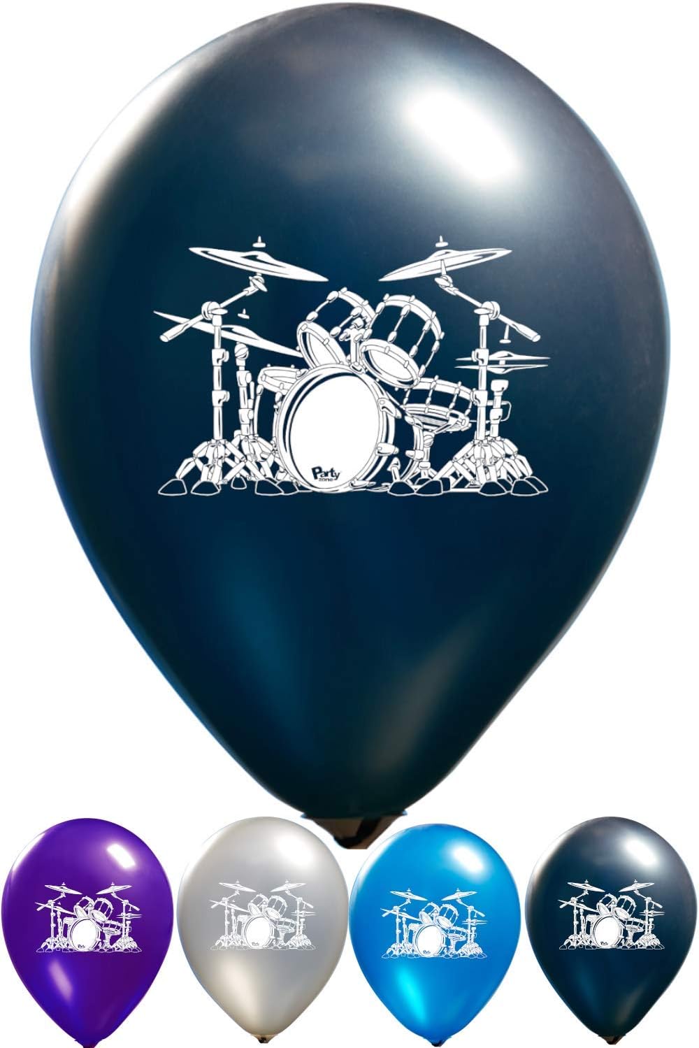 Amazon.com: Party Zones Set of 16pcs Music Themed Balloons Drum ...